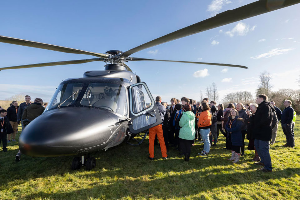 New helicopter visit boost for interest in engineering careers ...