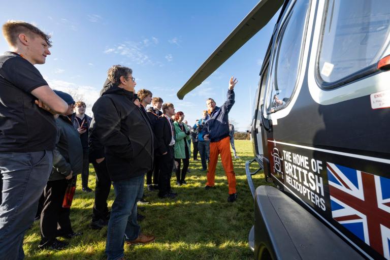 New helicopter visit boost for interest in engineering careers ...
